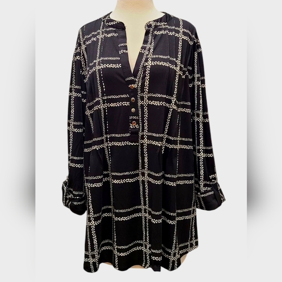 Cocomo | Tops | Cocomo Size 3x Blackwhite Blouse | Poshmark